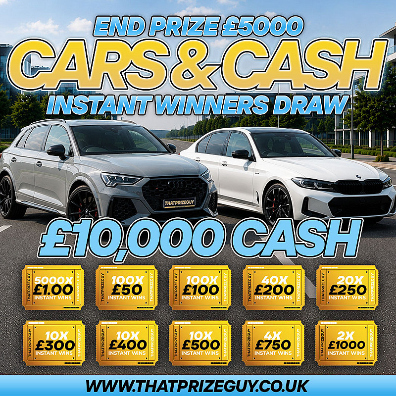 Car & Cash Instant Win - £5000 End Prize | That Prize Guy