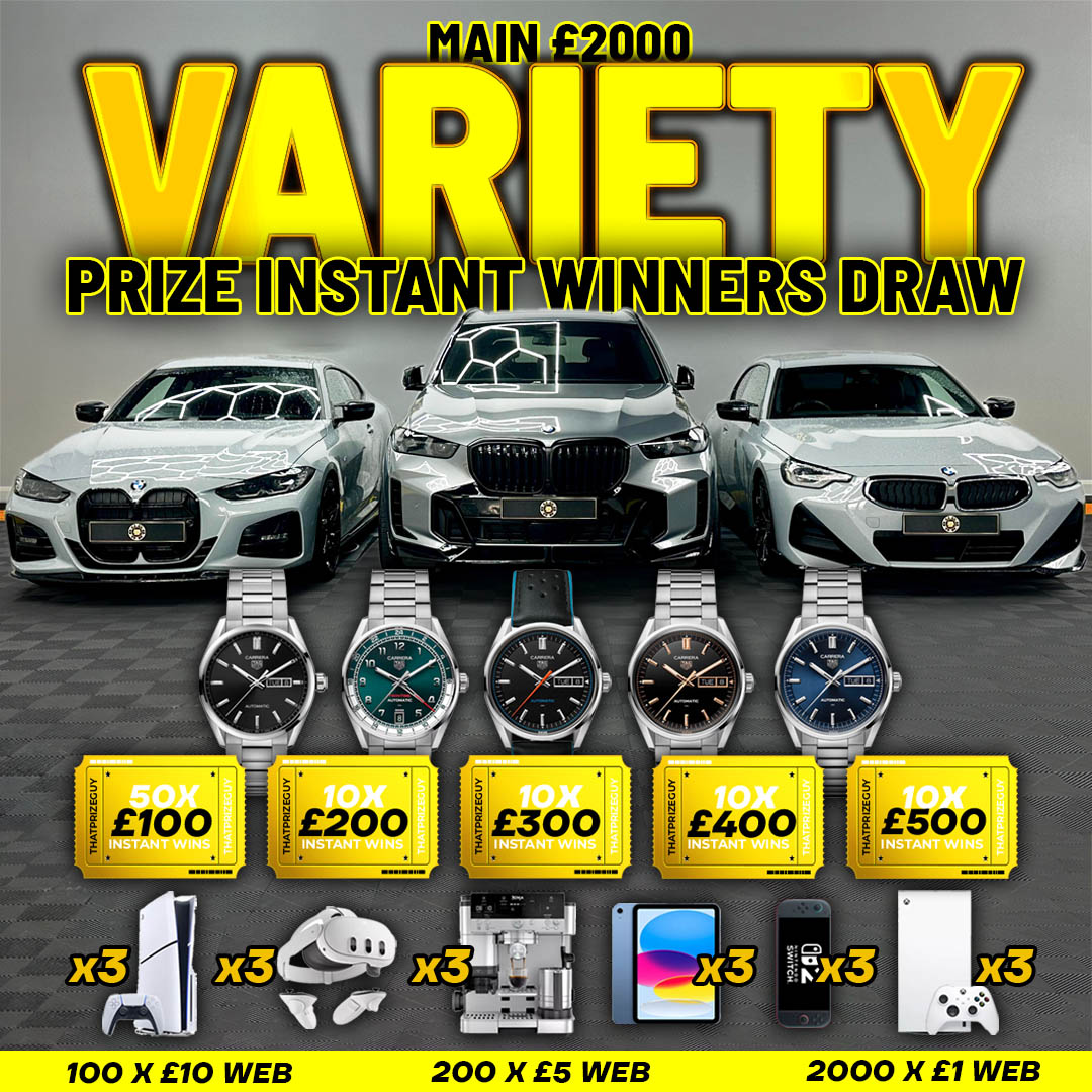 Variety Prize Instant Win - £2000 End Prize - Oct #1 | That Prize Guy